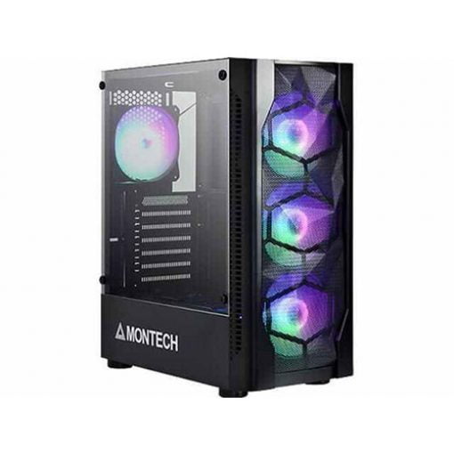 Montech X1 MESH Black Tempered Glass ATX Mid-Tower Gaming Case - Khan ...